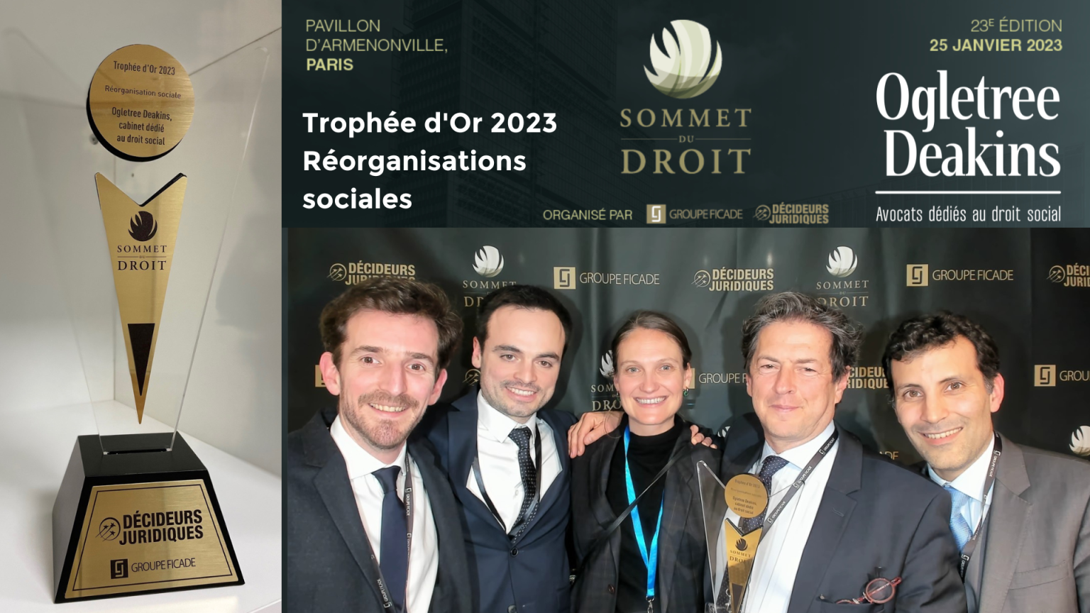 Ogletree Deakins Golden Award 2023 at the Law Summit ! - Ogletree Deakins